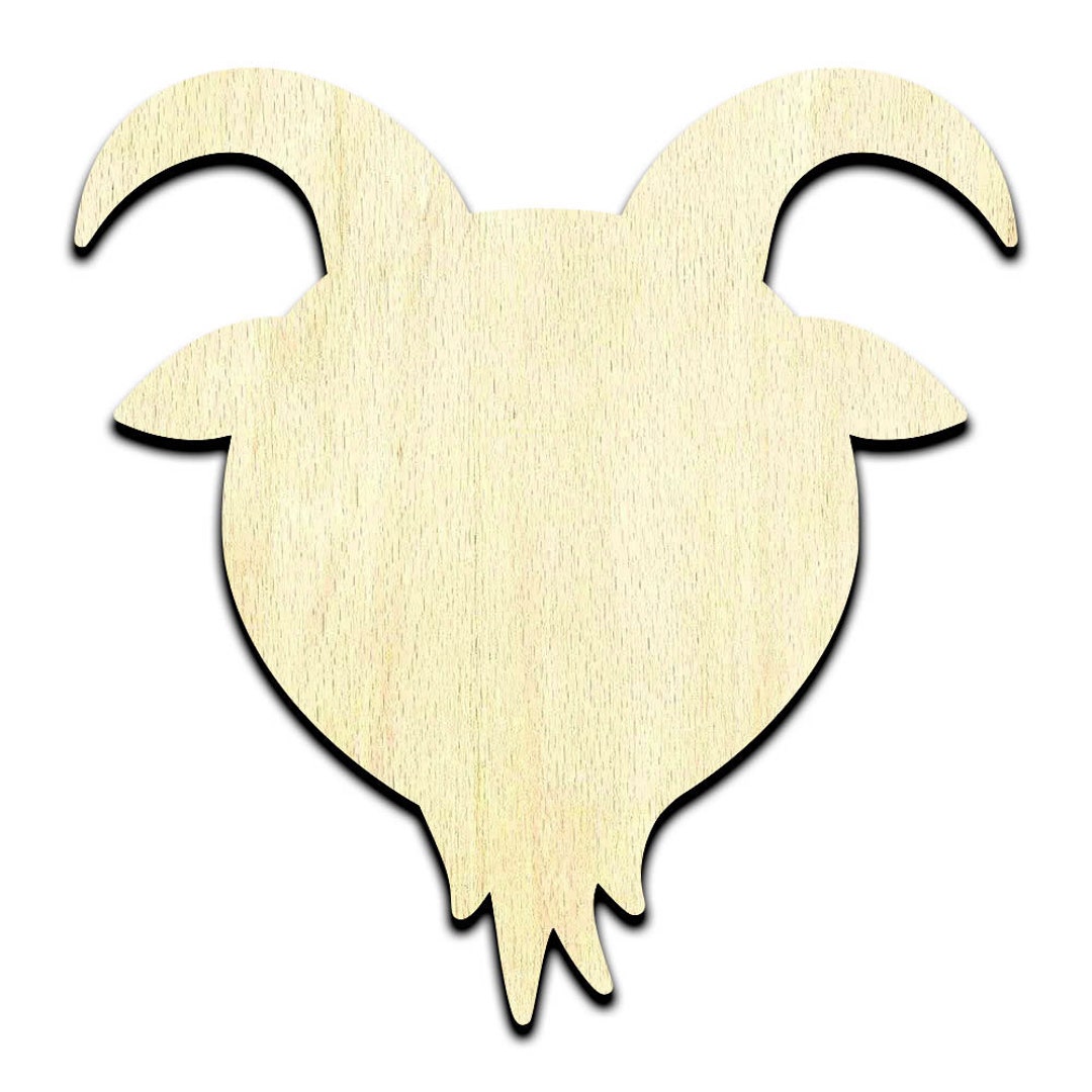 Goat Head 1 Laser Cut Out Unfinished Wood Shape Craft Supply - Etsy