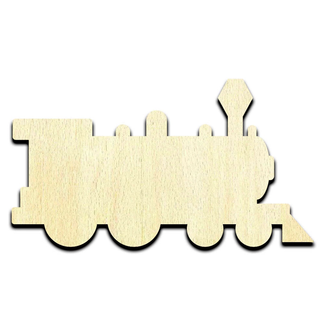 Train Steam Engine Laser Cut Out Unfinished Wood Shape Craft Supply - Etsy