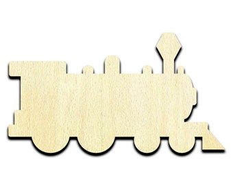 Train Steam Engine Laser Cut Out Unfinished Wood Shape Craft Supply ...
