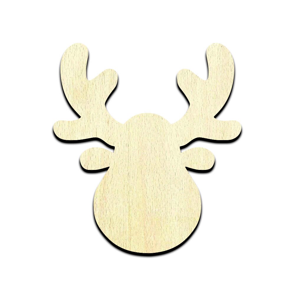 Deer Head Cartoon Buck Laser Cut Out Unfinished Wood Shape | Etsy