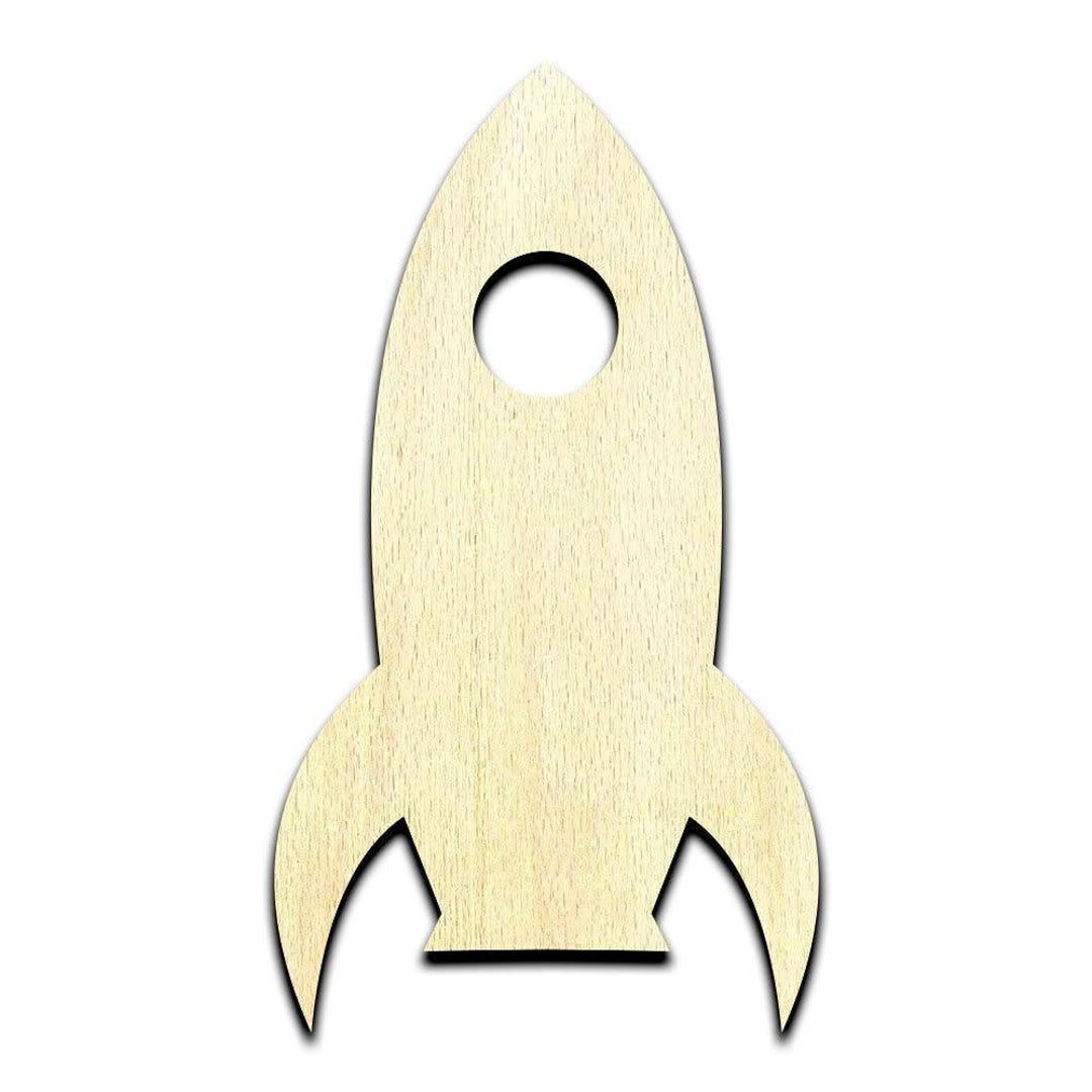 Rocket #2 Laser Cut Out Unfinished Wood Shape Craft Supply - Etsy