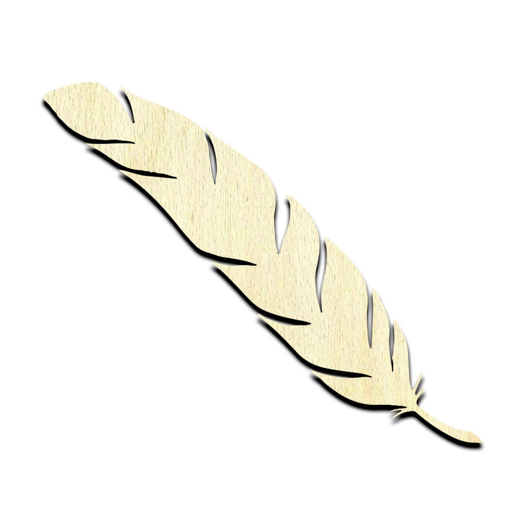 Feather 1 Laser Cut Out Unfinished Wood Shape Craft Supply - Etsy
