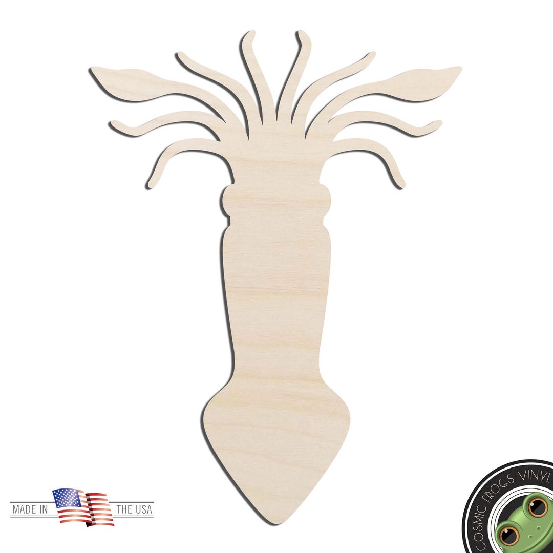 Squid Laser Cut Out Unfinished Wood Shape Craft Supply - Etsy
