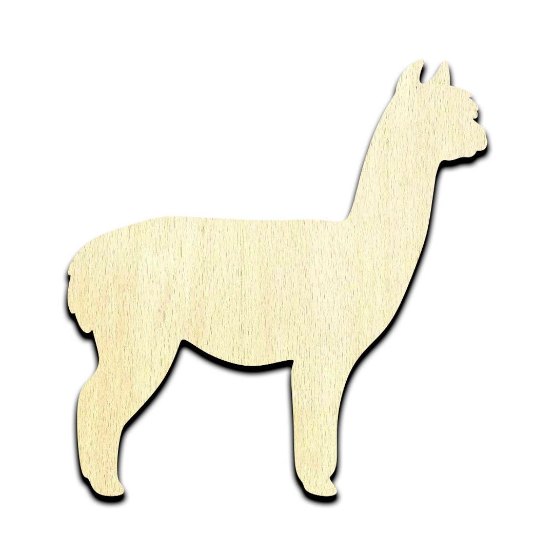 Alpaca Laser Cut Out Unfinished Wood Shape Craft Supply - Etsy