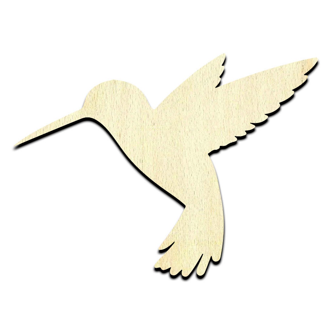 Humming Bird Laser Cut Out Unfinished Wood Shape Craft - Etsy