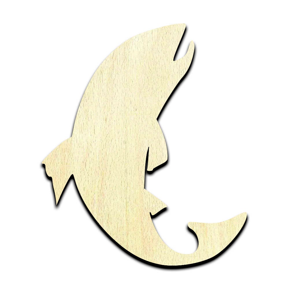 Trout Fish Laser Cut Out Unfinished Wood Shape Craft Supply - Etsy