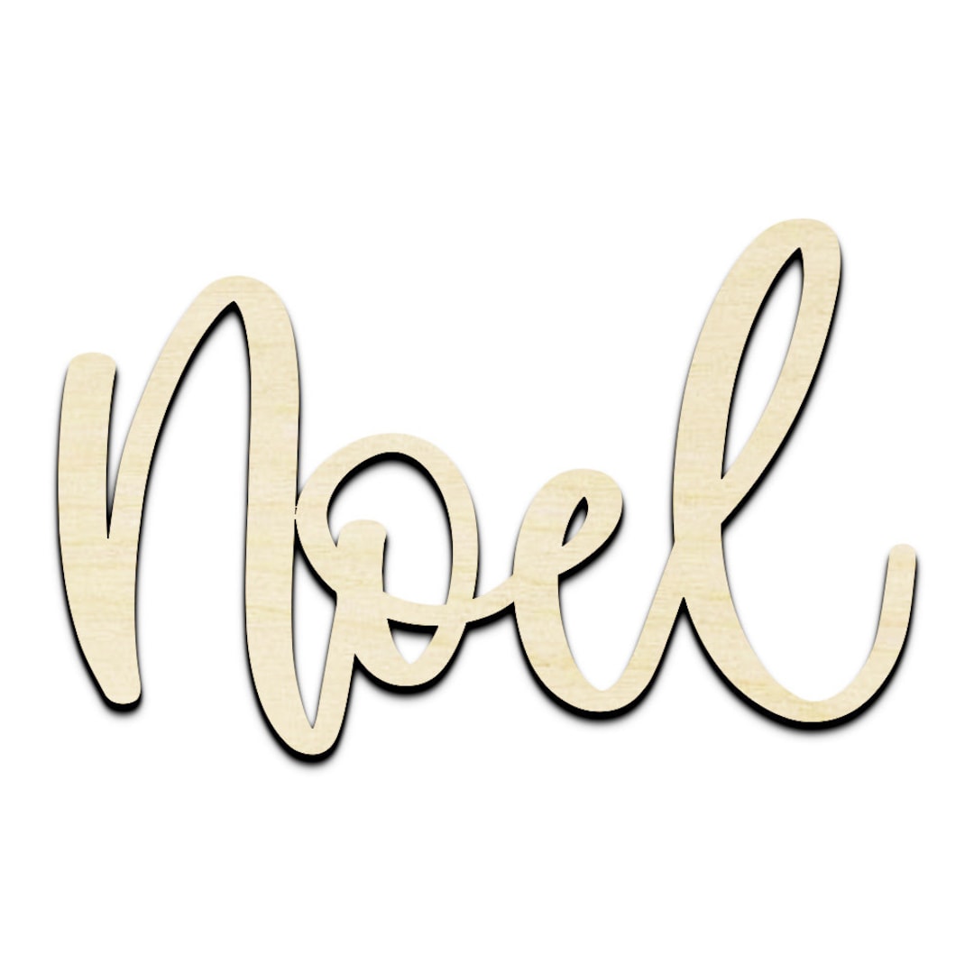 Noel Text Words Laser Cut Out Unfinished Wood Shape Craft Supply - Etsy