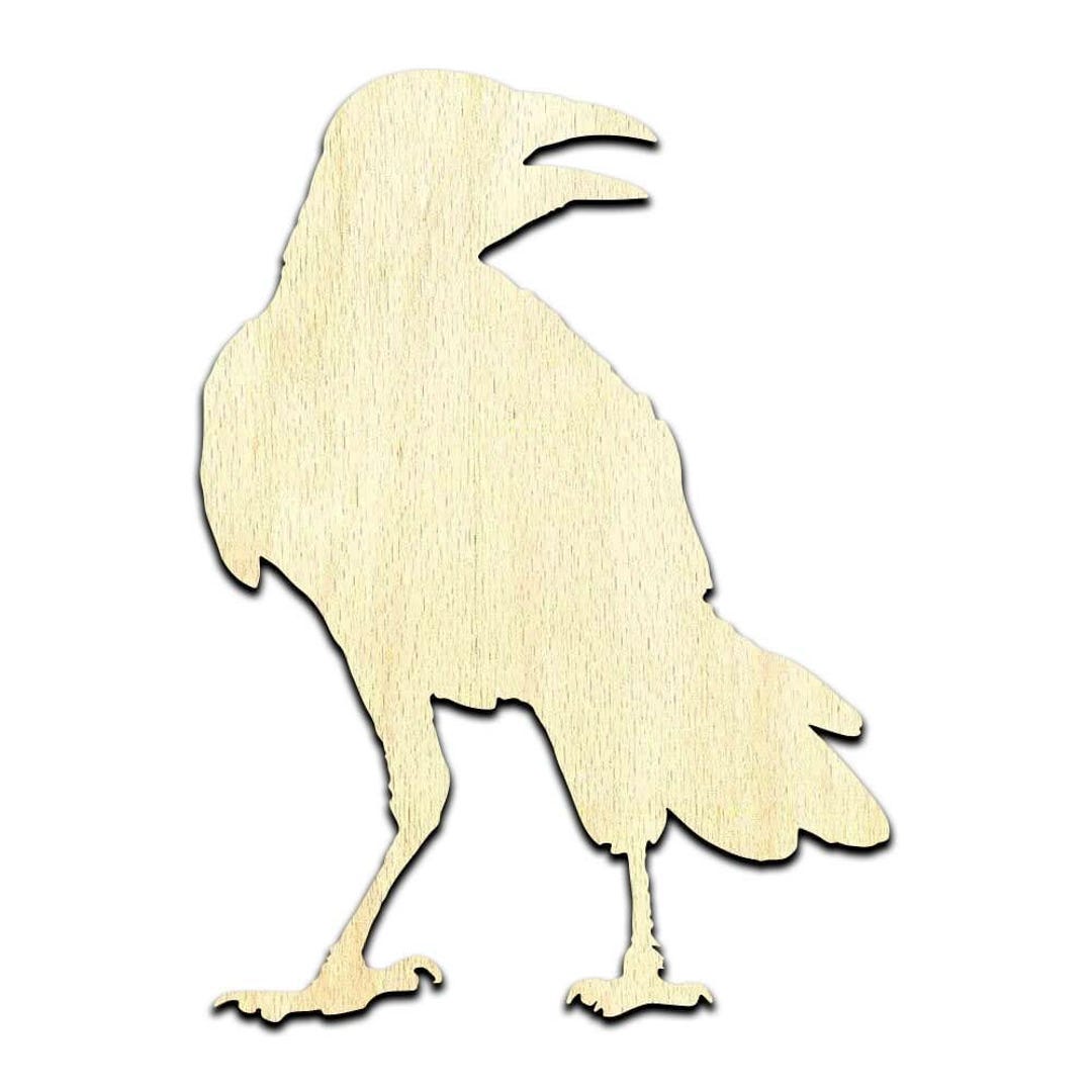 Crow Raven #2 Laser Cut Out Unfinished Wood Shape Craft - Etsy