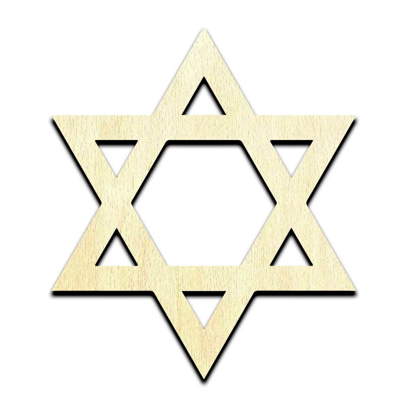 Star of David Outline Laser Cut Out Unfinished Wood Shape - Etsy