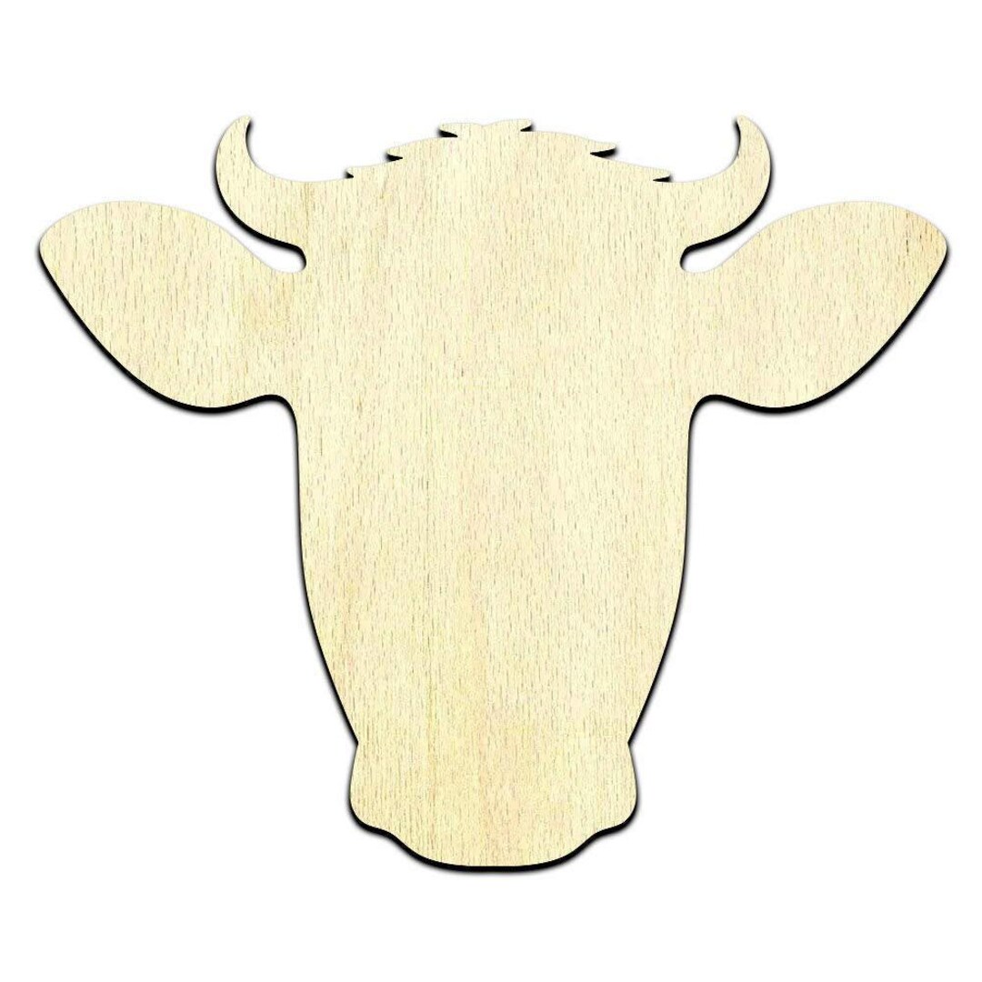 Cow Head Laser Cut Out Unfinished Wood Shape Craft Supply - Etsy