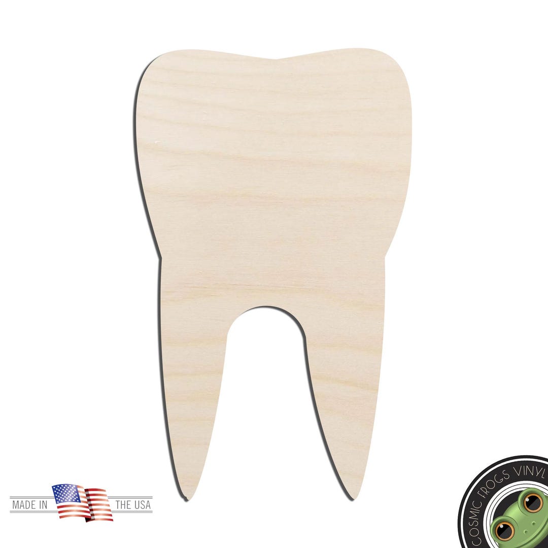 Tooth Laser Cut Out Unfinished Wood Shape Craft Supply - Etsy