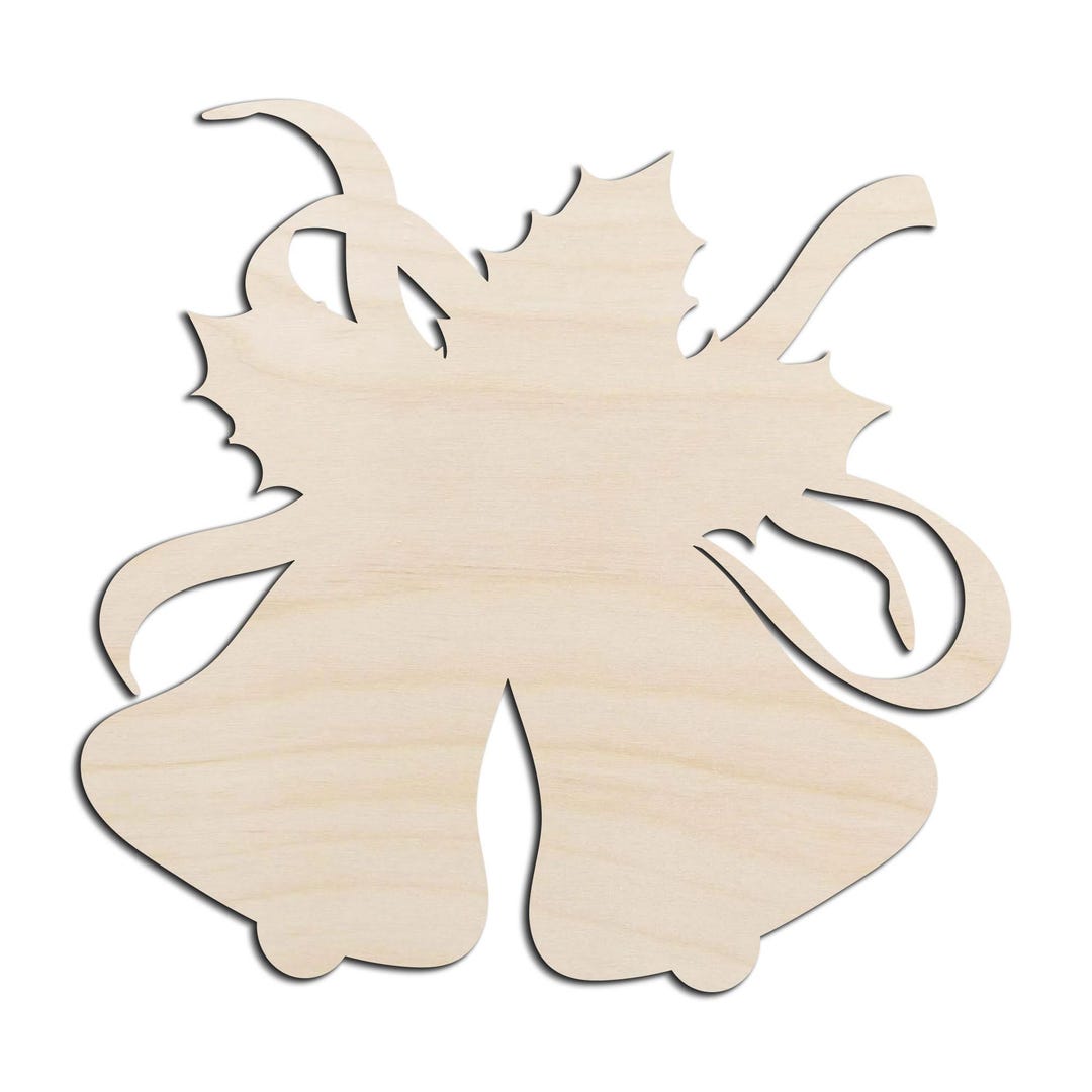 Christmas Bells Laser Cut Out Unfinished Wood Shape Craft Supply - Etsy