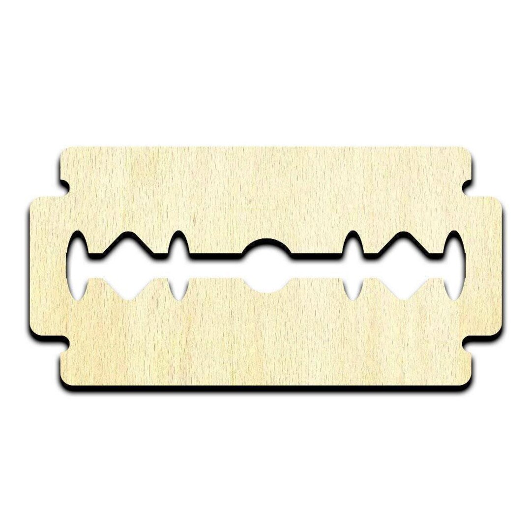 Razor Blade Laser Cut Out Unfinished Wood Shape Craft Supply - Etsy