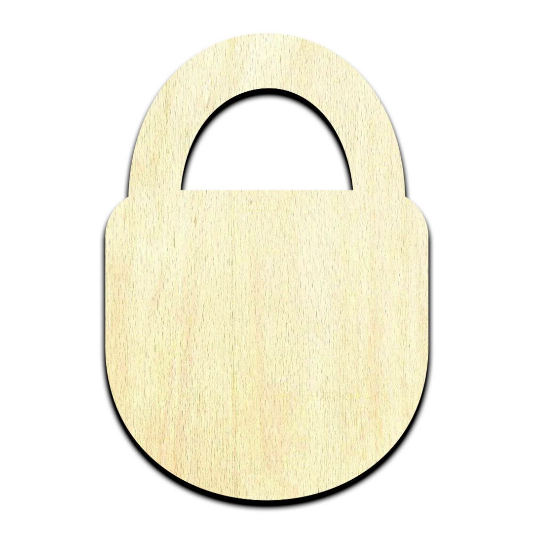 Padlock Laser Cut Out Unfinished Wood Shape Craft Supply - Etsy