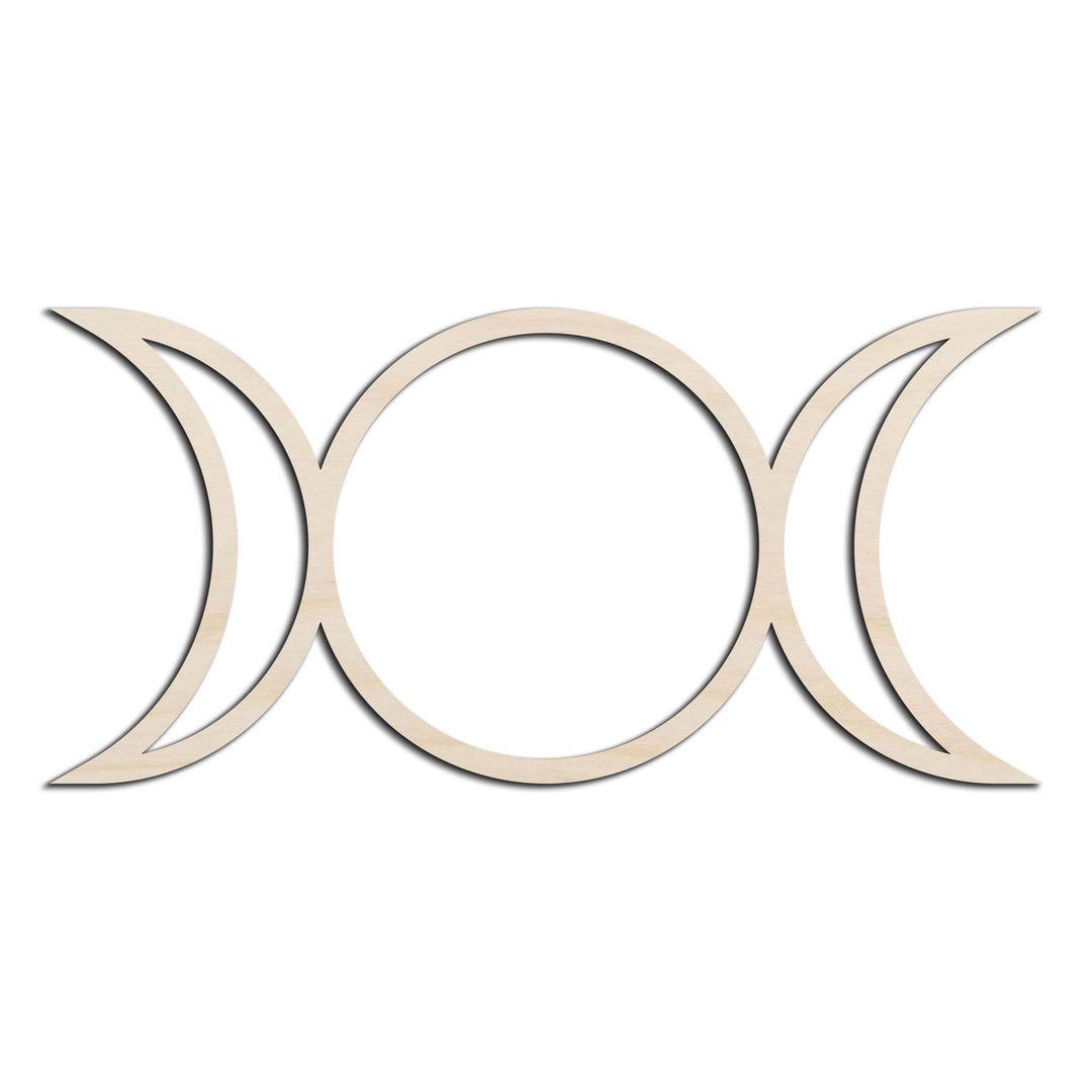 Triple Goddess 3 Moons Outline Witchcraft Pagan Wicca Laser Cut Out ...