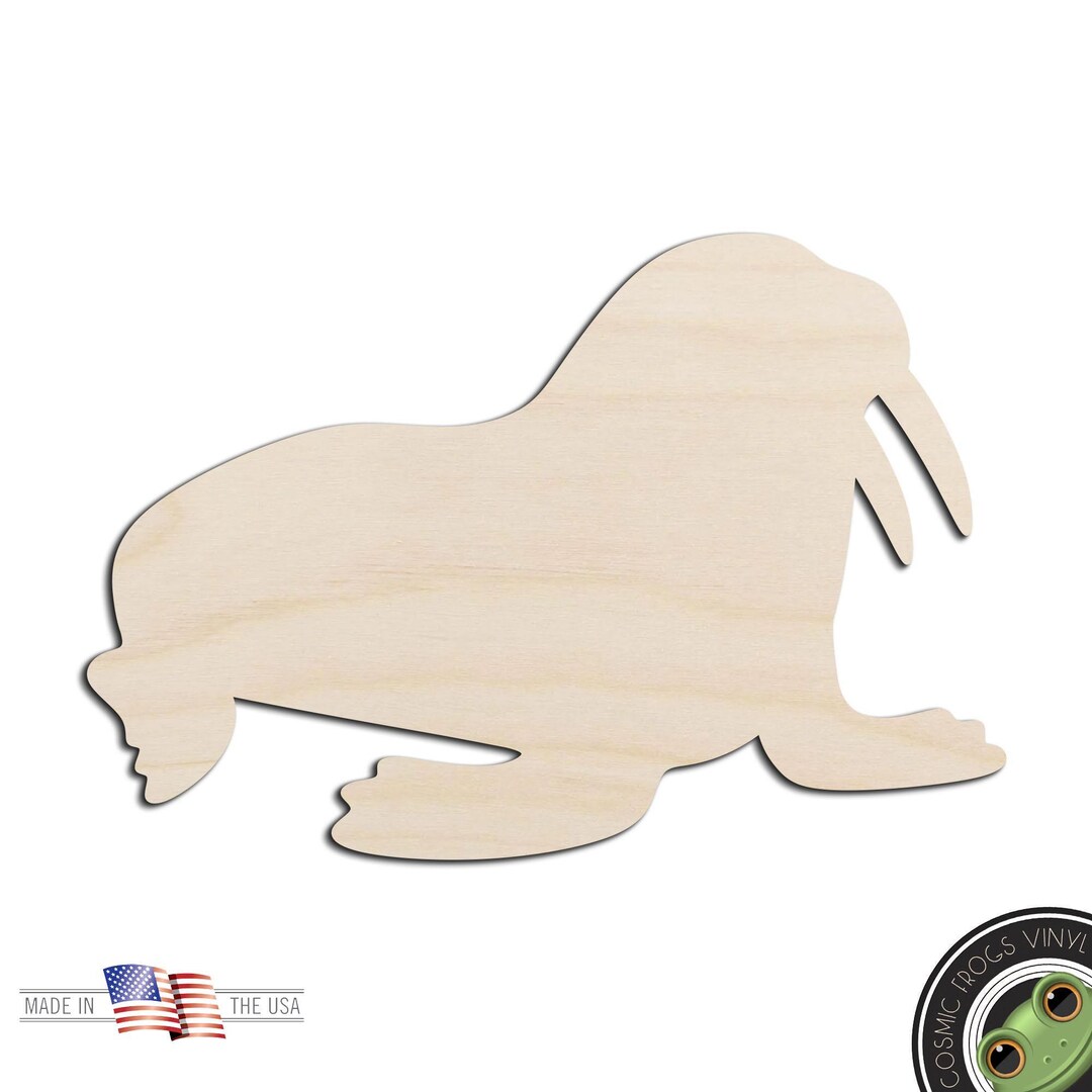 Walrus #2 Laser Cut Out Unfinished Wood Shape Craft Supply - Etsy