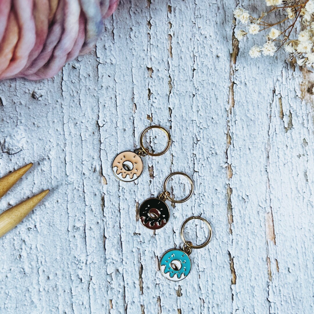 Three Donut Stitch Marker's Crochet Progress Keeper Knitting Marker ...
