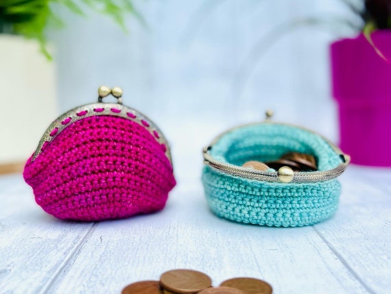 Penny Pocket Coin Purse Crochet Pattern UK and US Terms | Etsy