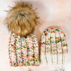 Stick or Twist Beanie Pattern Knit a Simple Ribbed Beanie or Decorative ...