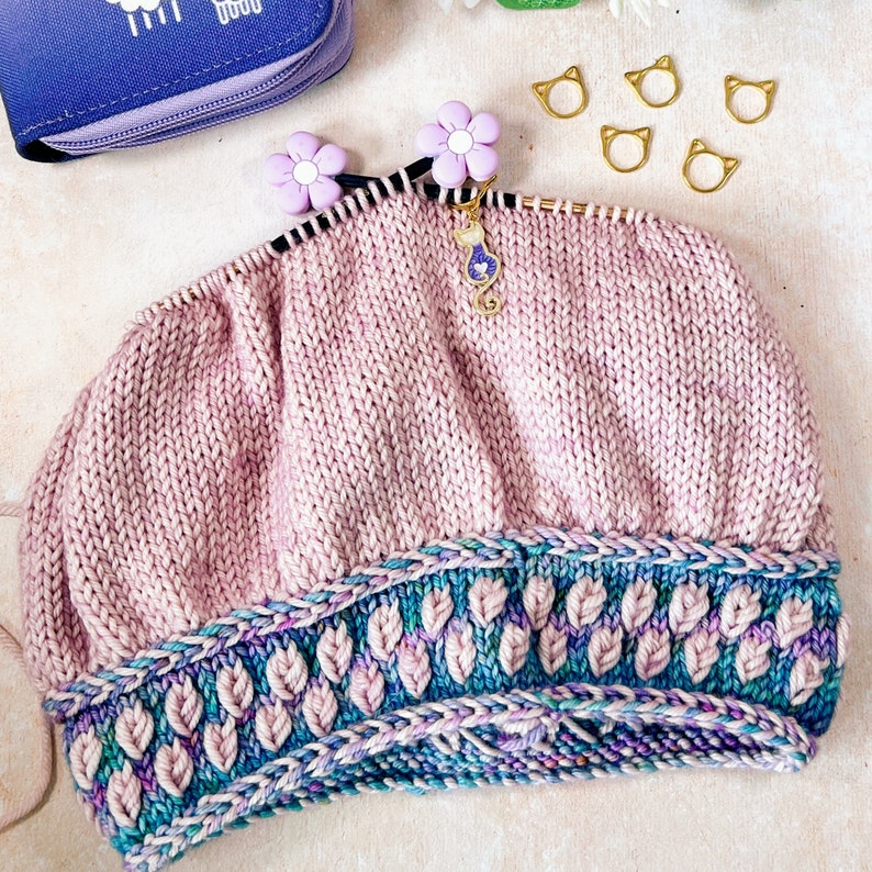 A New Leaf Beret Knitting Pattern Using Latvian Braids, Mosaic Knitting ...