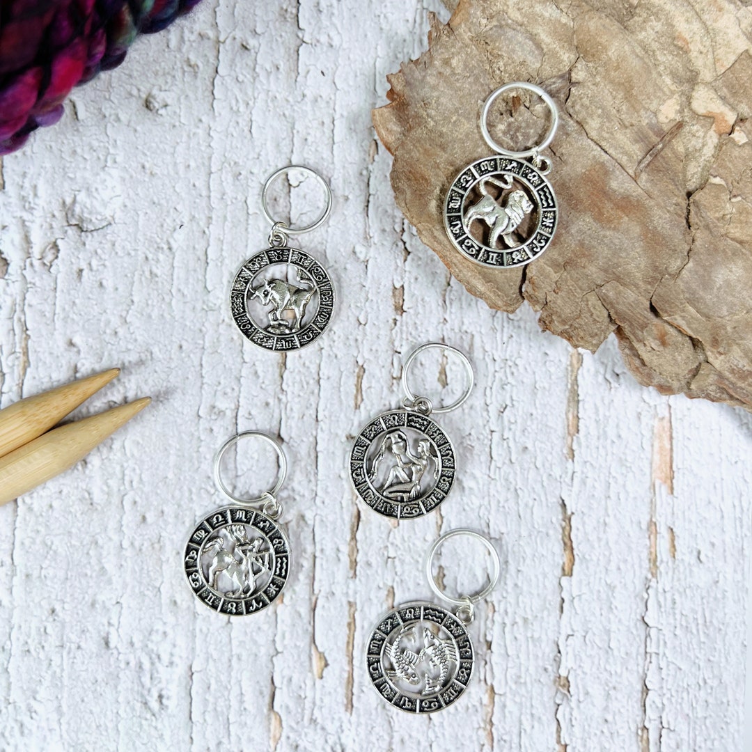 Fire Sign Zodiac Sign Stitch Marker, Sagittarius, Leo, Aries, Crochet ...