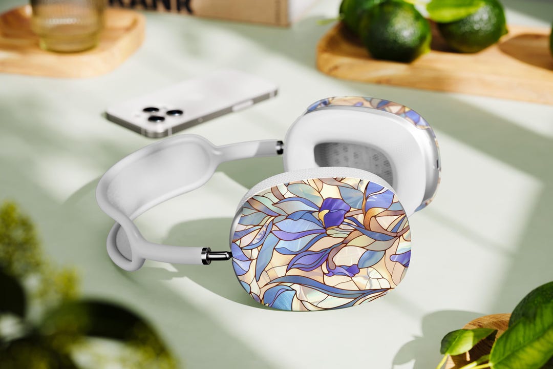 Stained Glass AirPod Max Cases, Floral Wireless Headphone Cover, Unique ...