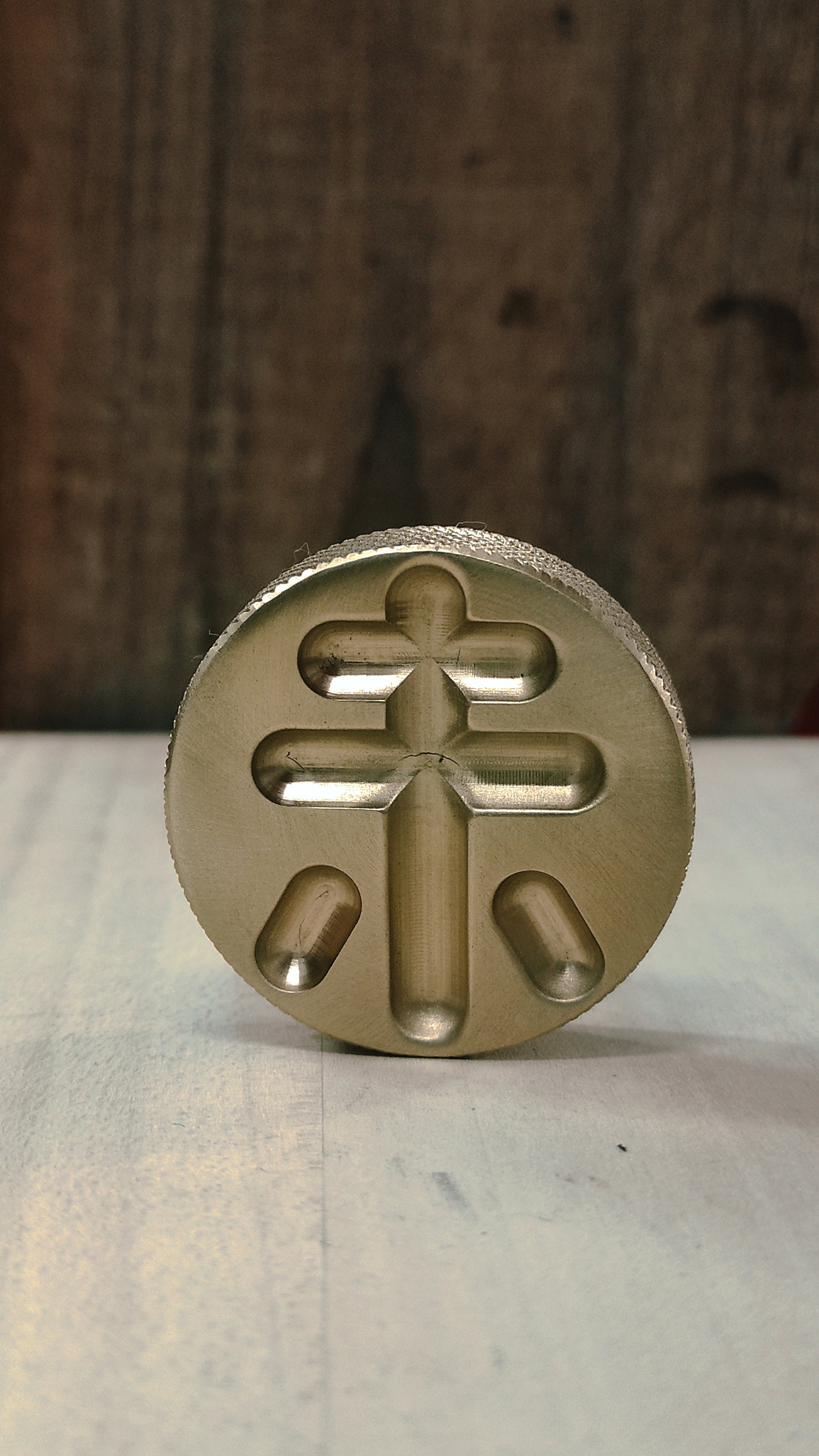 Cross Haptic Coin / Fidget / Worry Coin / Brass EDC / Sensory | Etsy