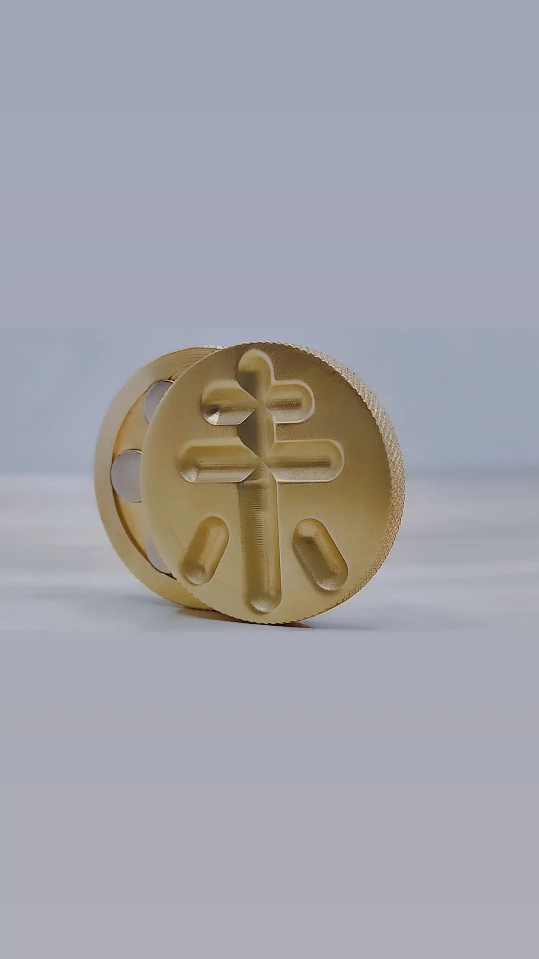 Cross Haptic Coin / Fidget / Worry Coin / Brass EDC / Sensory | Etsy