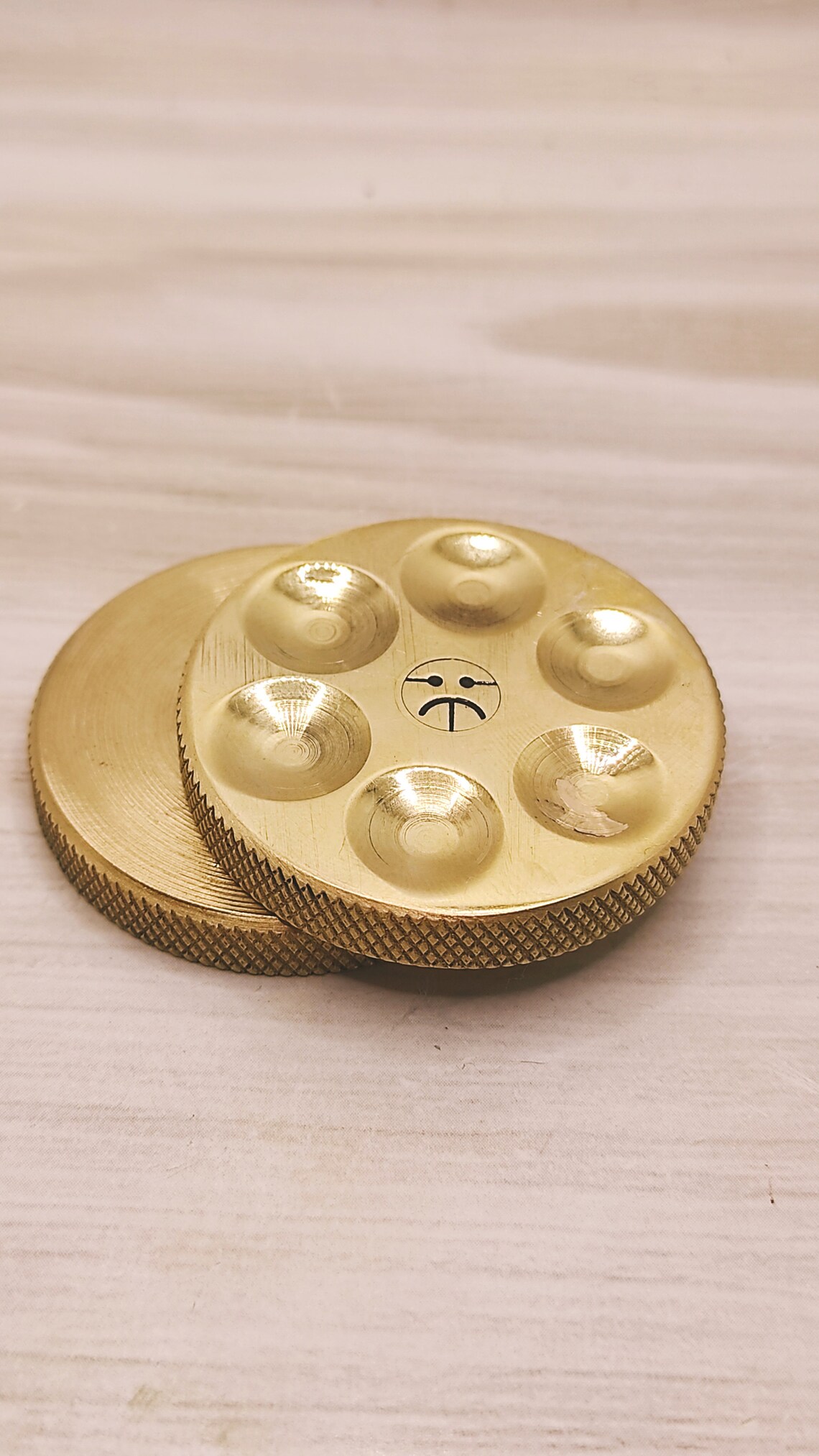 Haptic Coin With Custom Pin Happy Face and Sad Face / Fidget / | Etsy