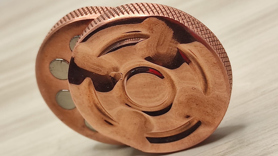 The Flow Haptic Coin / Fidget / Worry Coin / Brass EDC / - Etsy