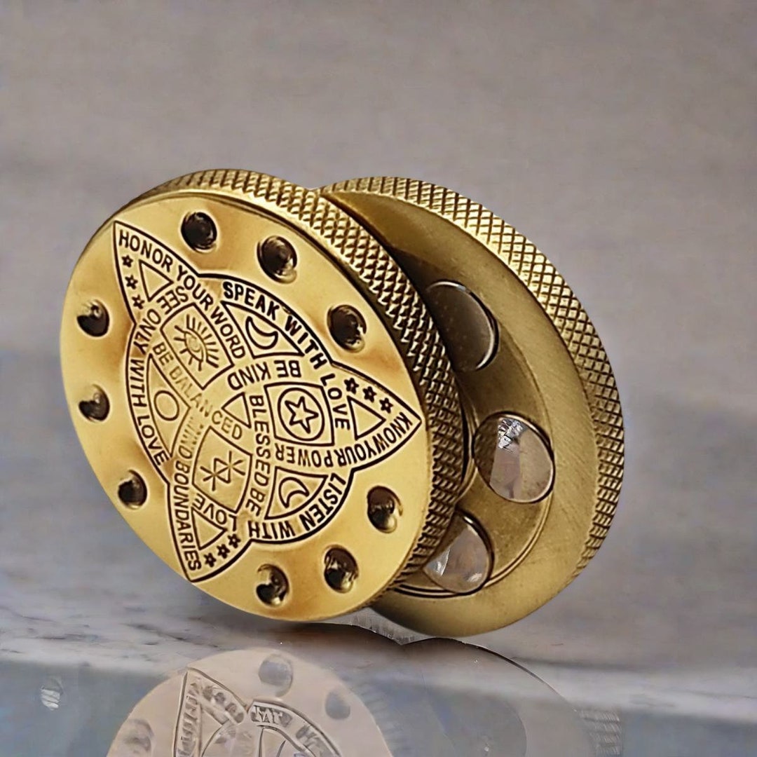 Good Witch Celtic Knot Haptic Coin / Fidget / Worry Coin / Brass EDC ...