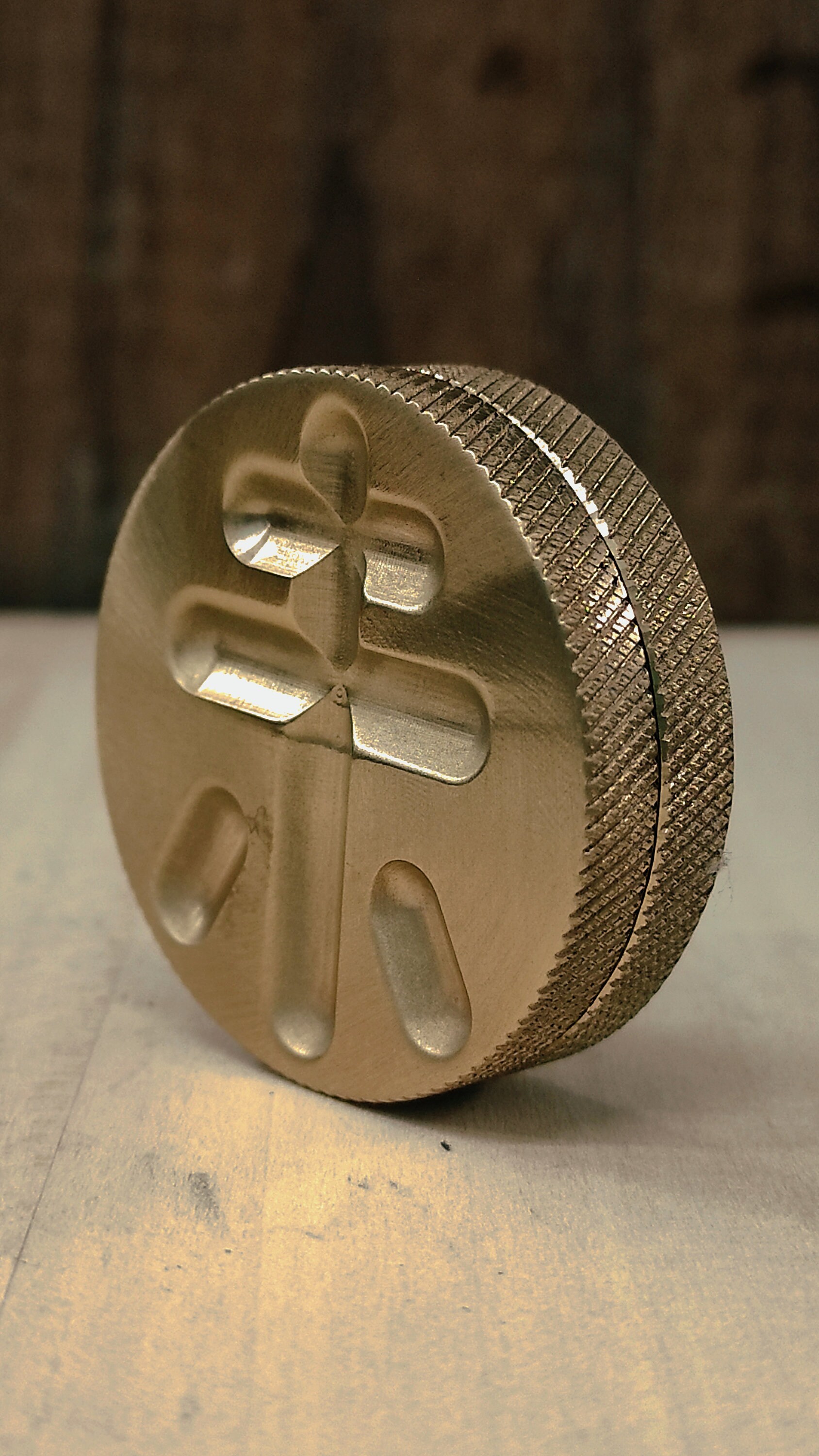 Cross Haptic Coin / Fidget / Worry Coin / Brass EDC / Sensory | Etsy