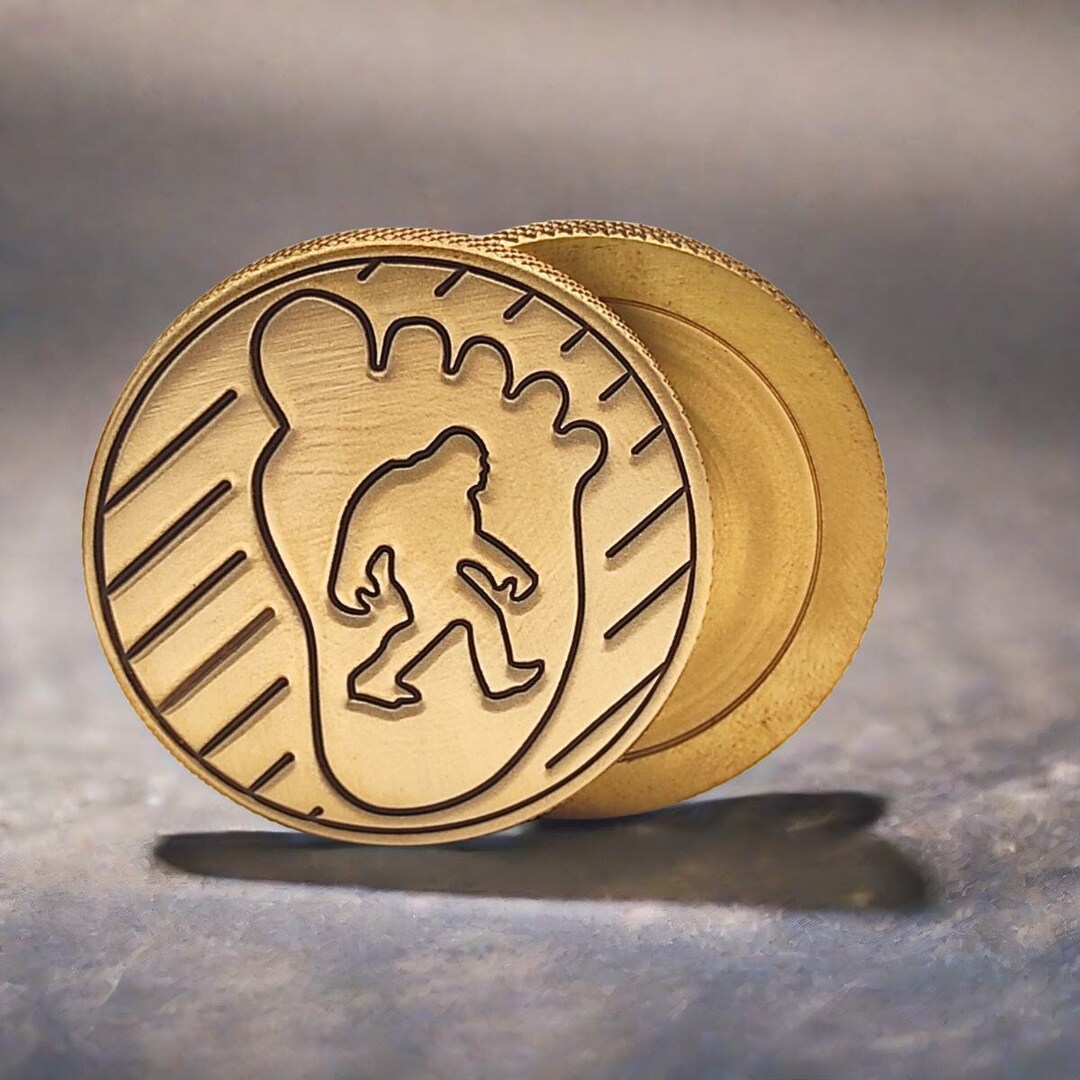 Bigfoot Haptic Slider / Fidget / Worry Coin / Brass EDC / Sensory Toy ...