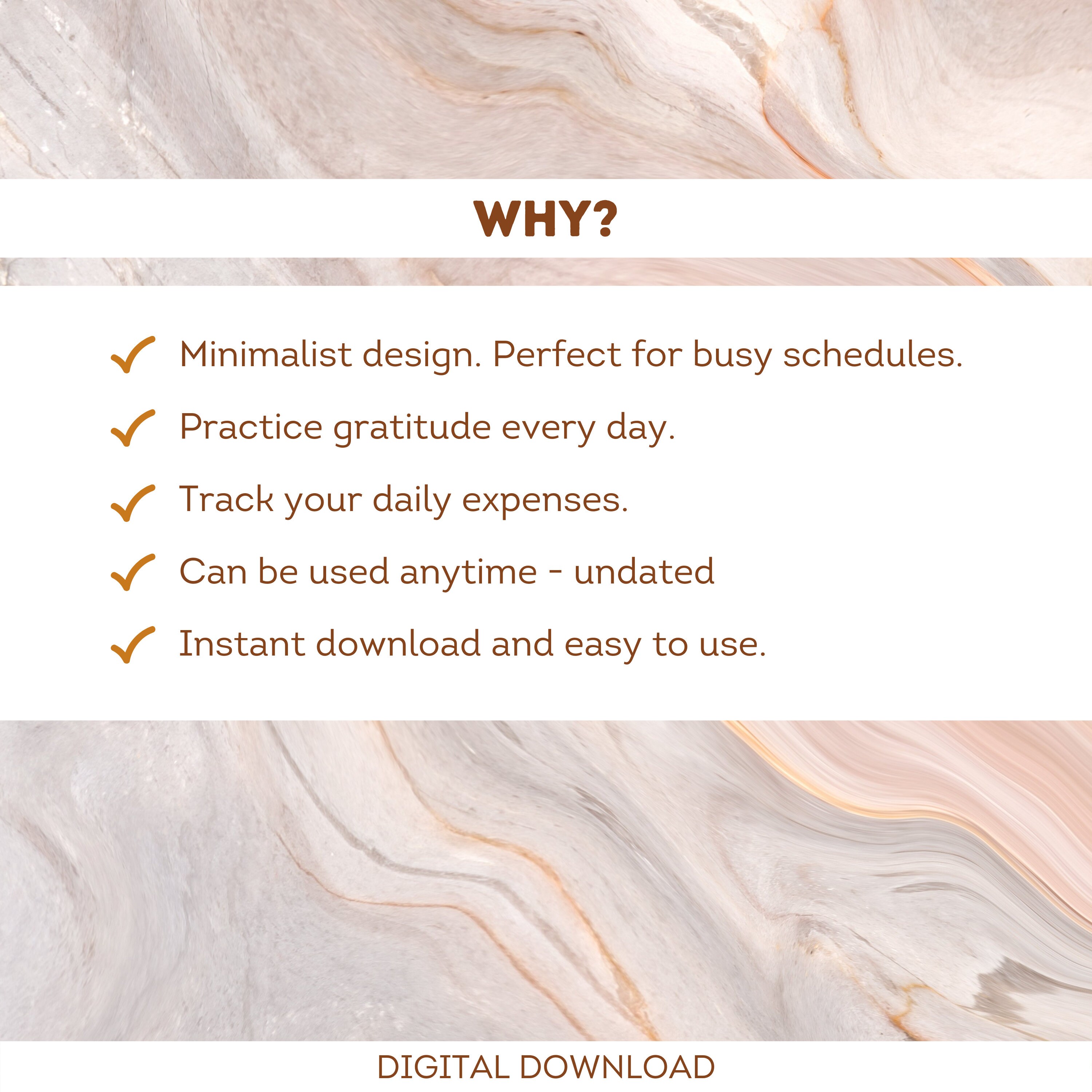 Daily Planner | Printable, Undated, Minimalist | Schedule, Gratitude ...