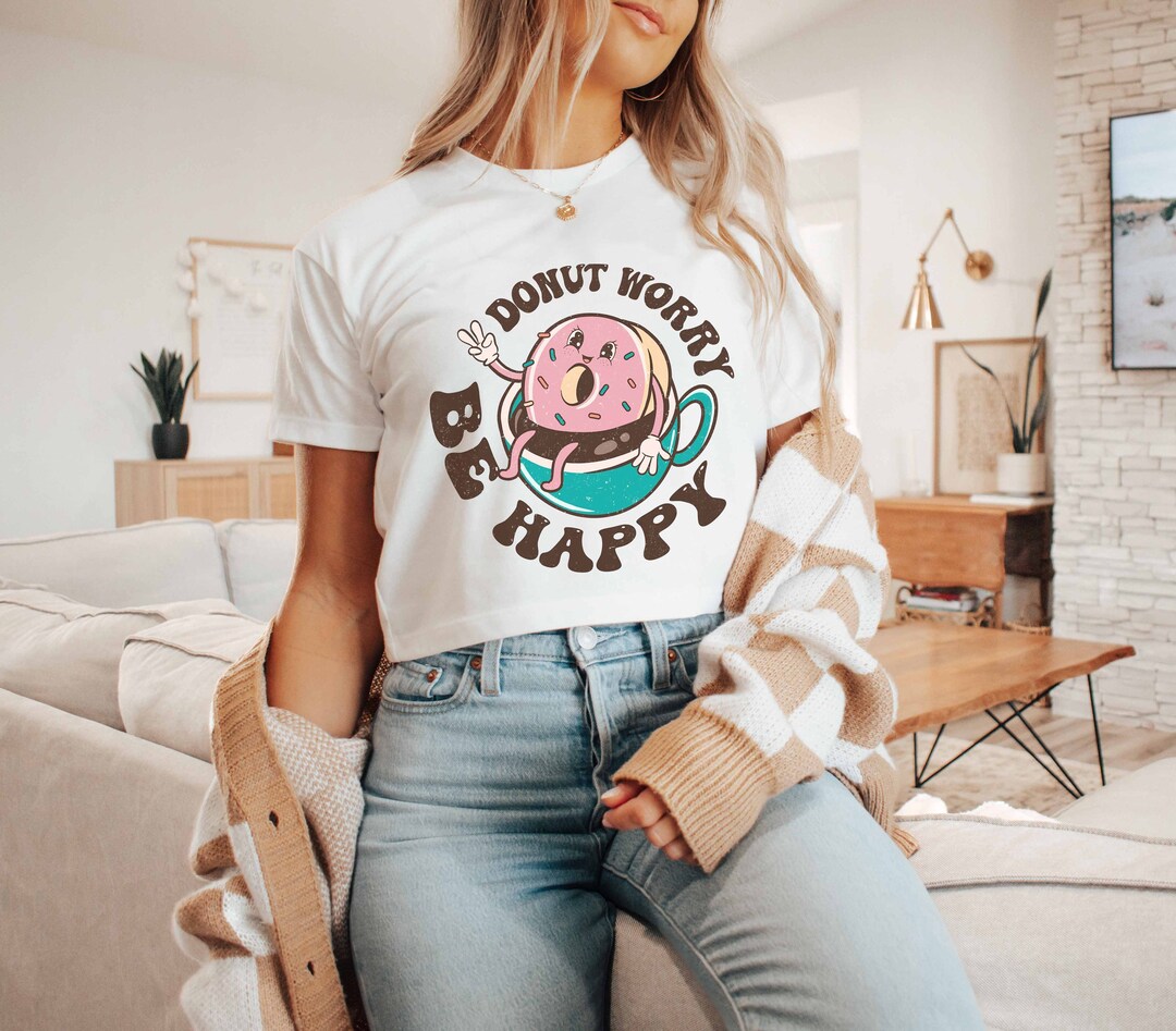 Funny Donut Crop Top, Crop Tops for Women, Y2K, Cute Gifts, Baby Tee ...
