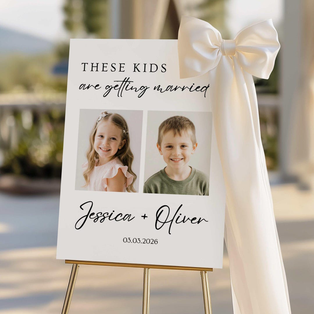 These Kids Are Getting Married Sign, PRINTED & SHIPPED, Wedding ...