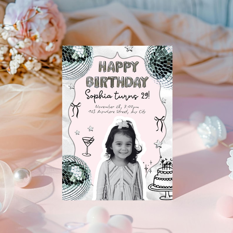 Personalized Digital Birthday Invitation Collage, Custom Photo Invite ...