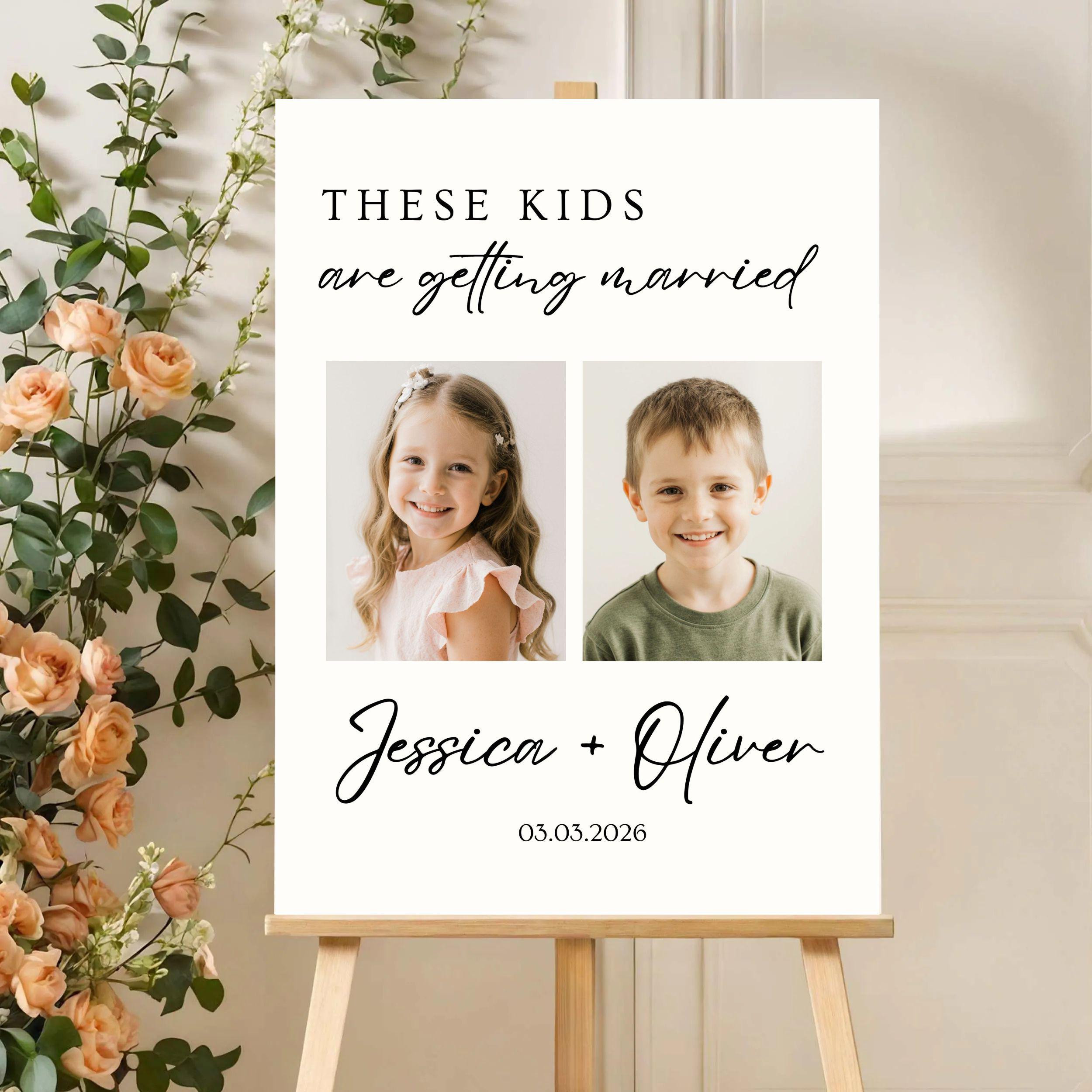 These Kids Are Getting Married Sign, PRINTED & SHIPPED, Wedding ...