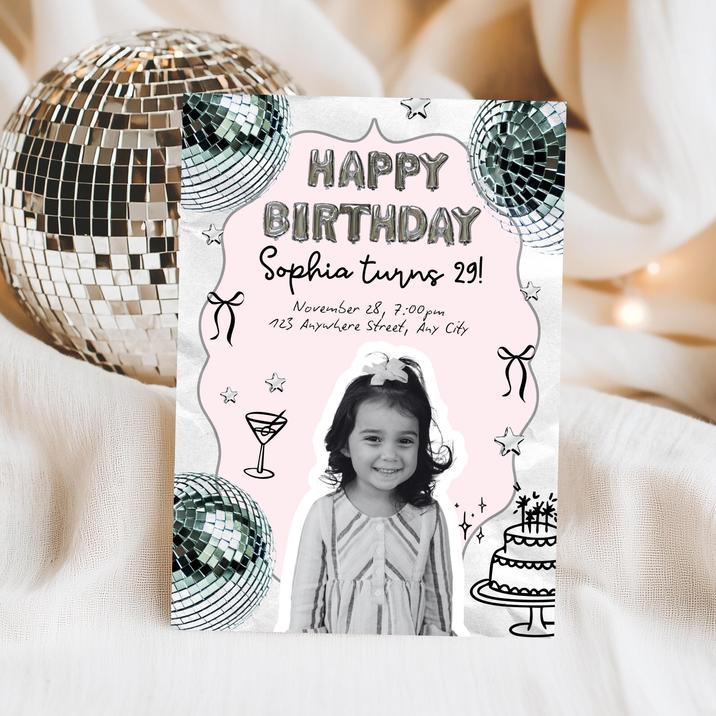 Personalized Digital Birthday Invitation Collage, Custom Photo Invite ...