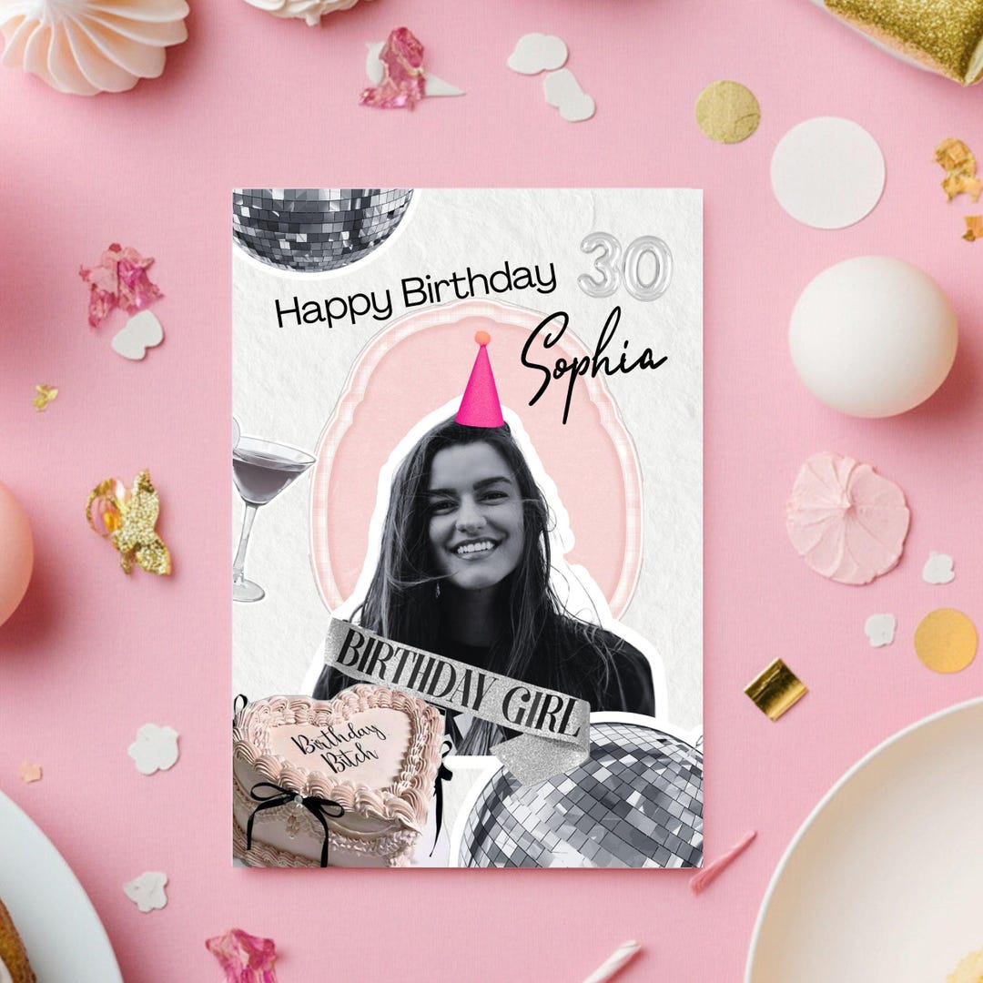 Personalized Photo Birthday Card (digital Download) - Etsy