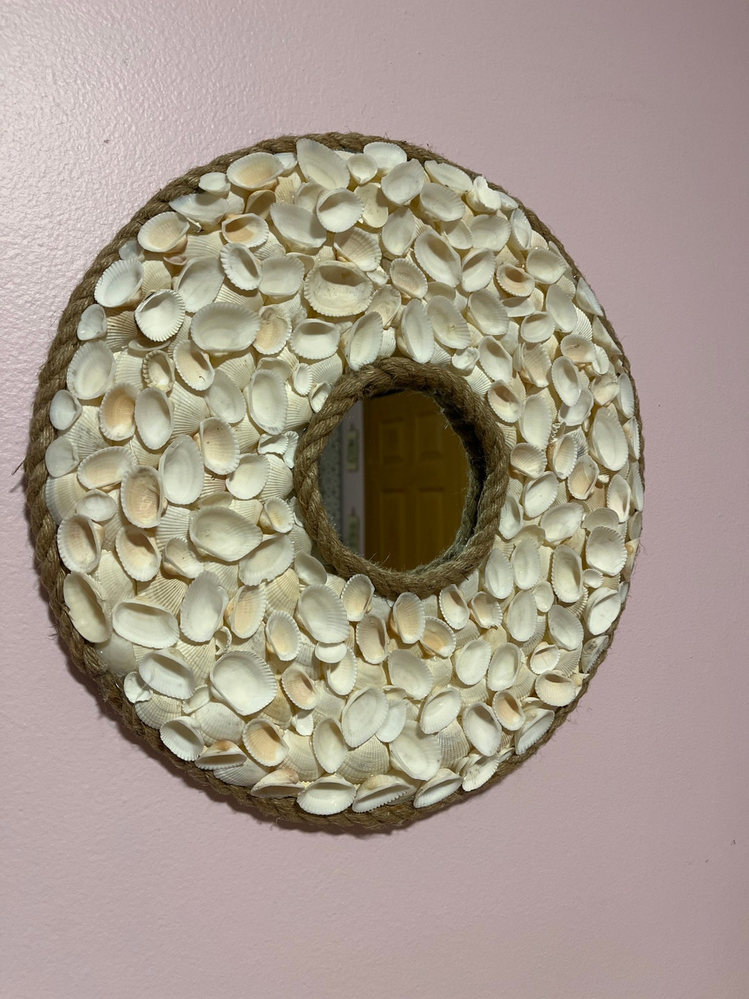 Round Seashell Accent Nautical Decor Mirror - Etsy