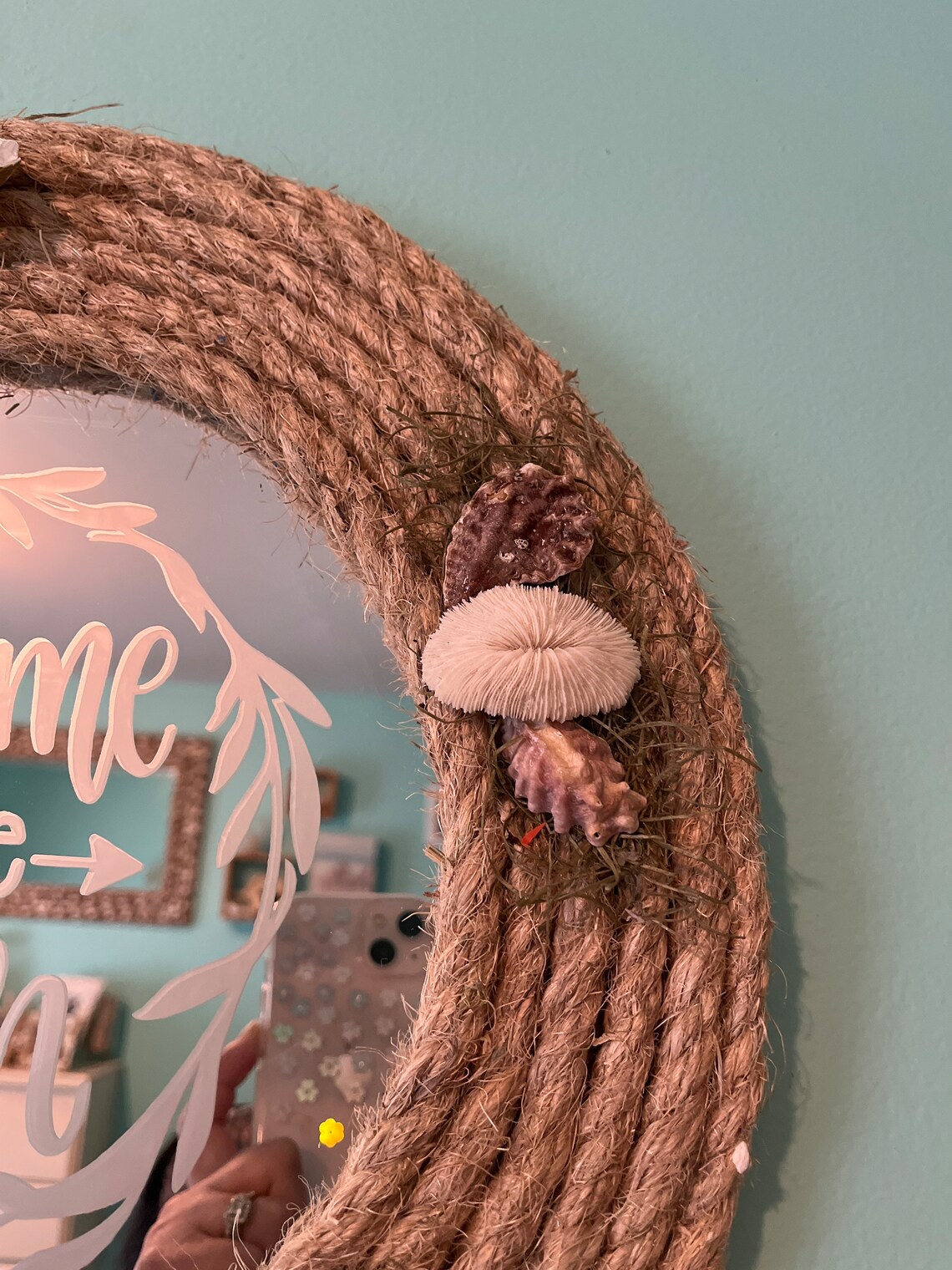 Nautical Theme Seashell and Rope Mirror 2 - Etsy
