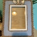 Small Baby Blue Fabric and Rope Frame With Pearlized Abalone Accent ...