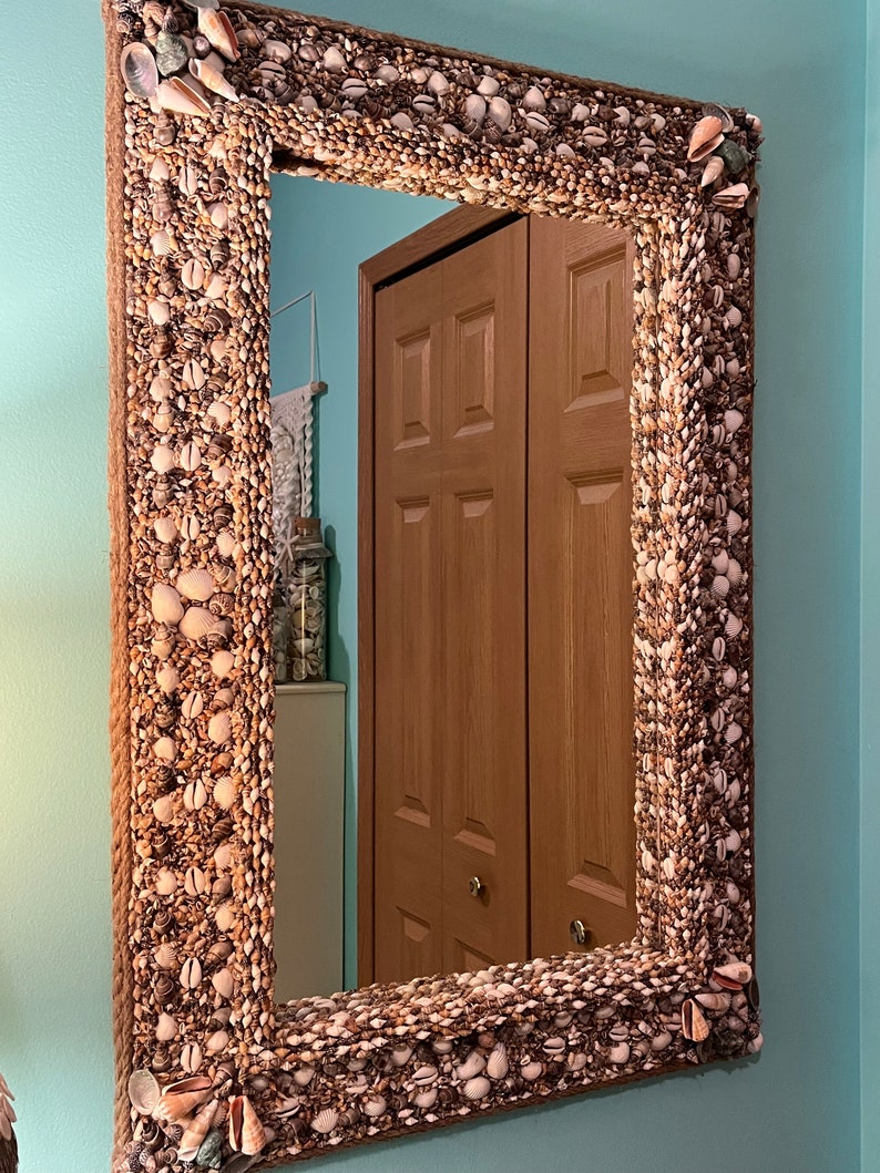 Tiny Seashell Encrusted Large Mirror - Etsy