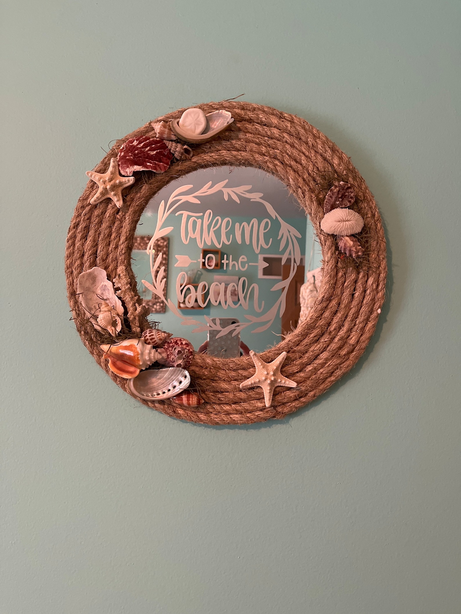 Nautical Theme Seashell and Rope Mirror #2 - Etsy