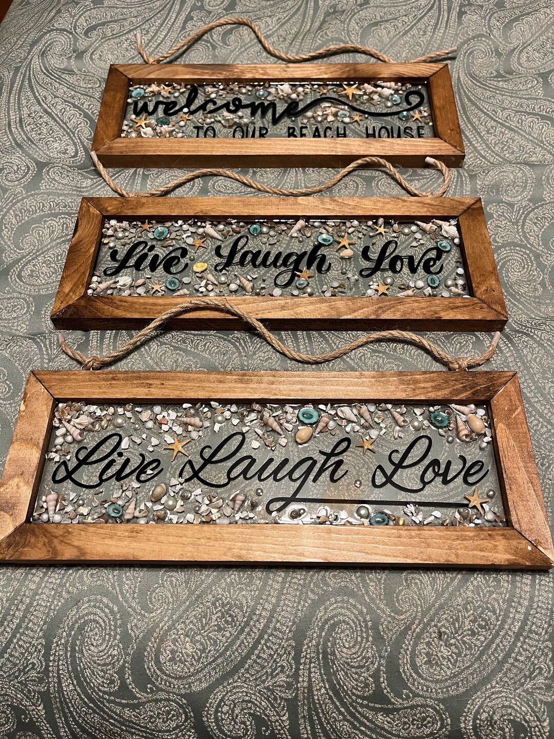 See Thru & Seashells Sign - Etsy