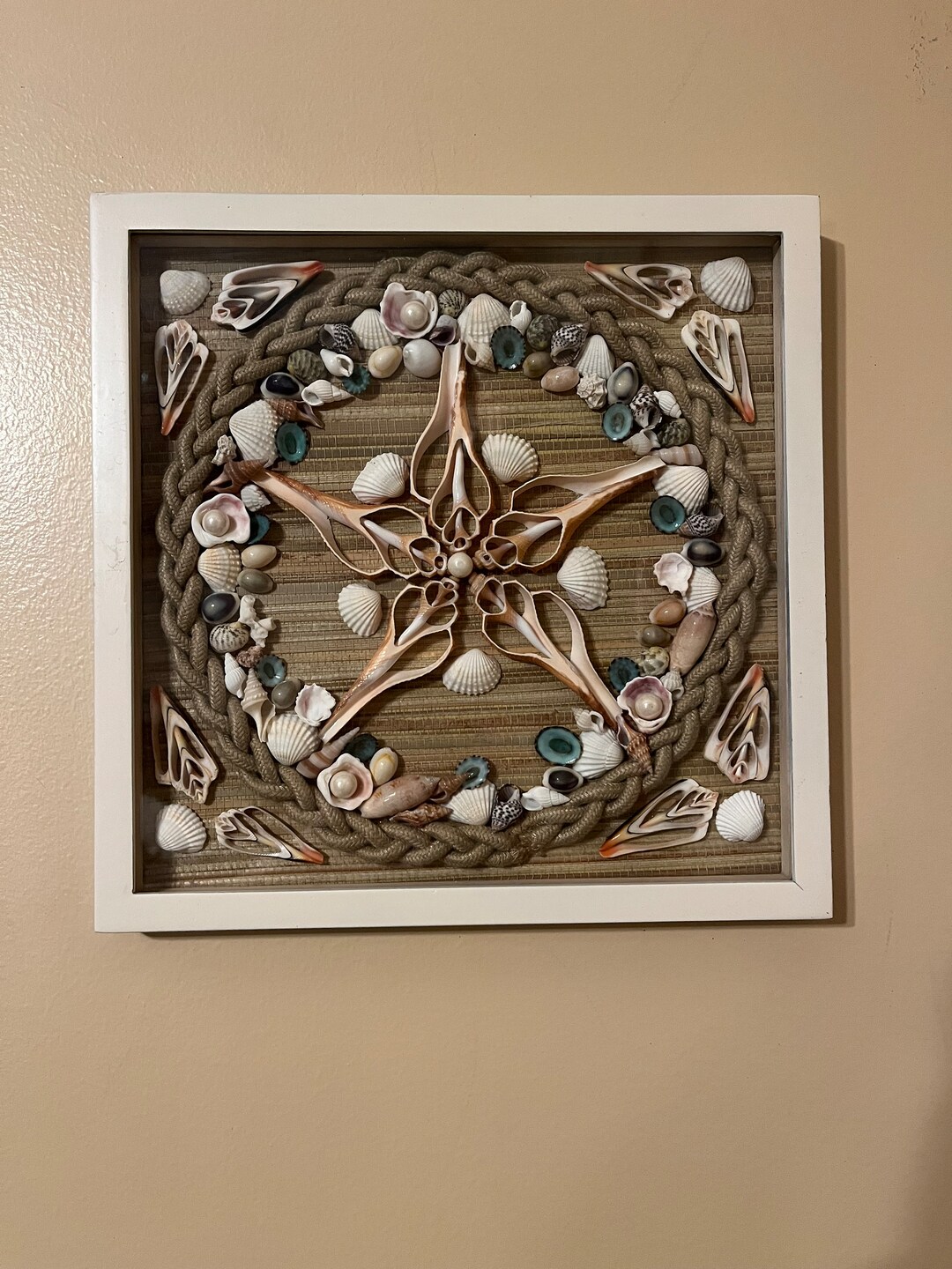 Braided Rope and Shells Shadowbox - Etsy