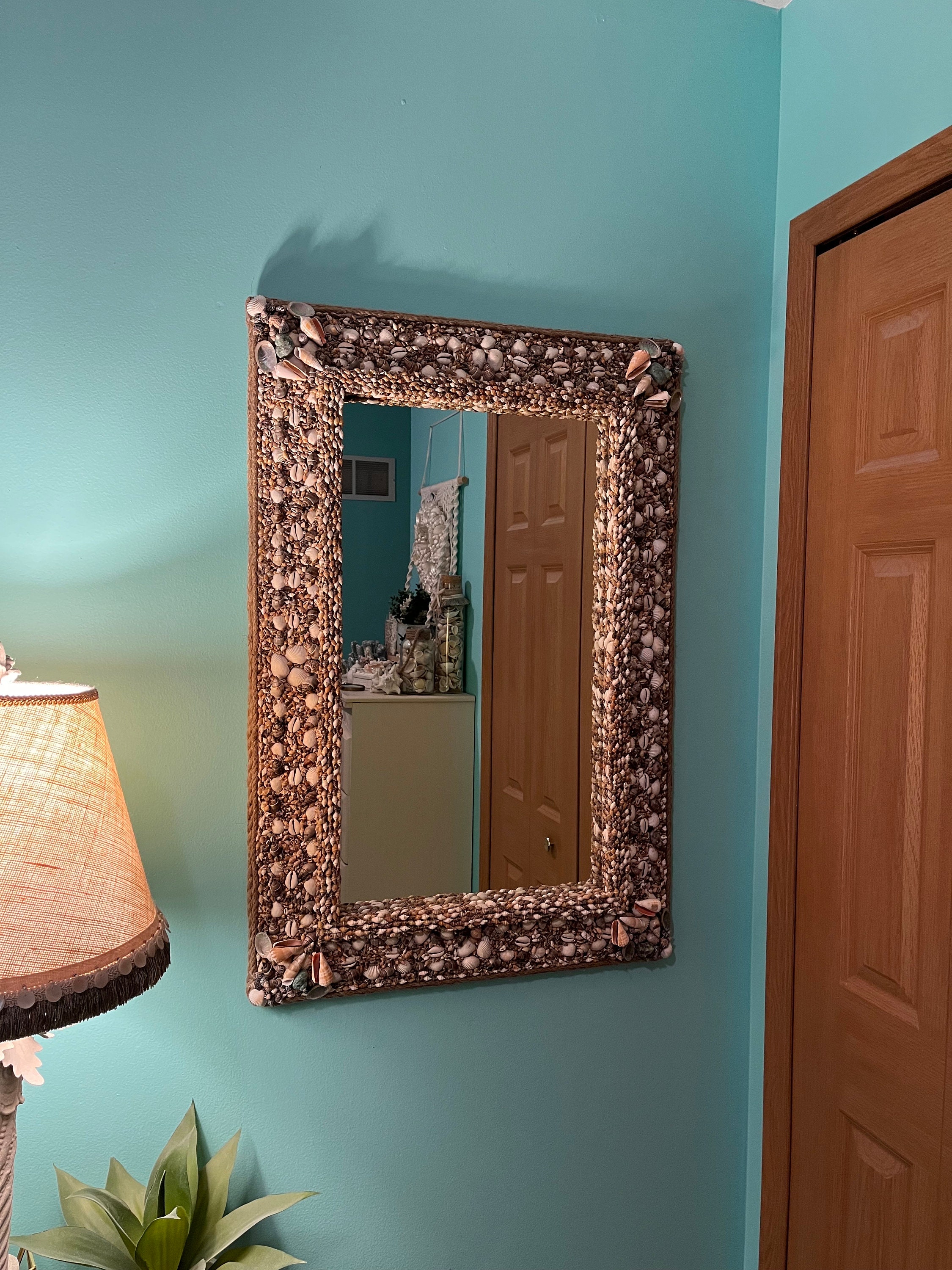Tiny Seashell Encrusted Large Mirror - Etsy