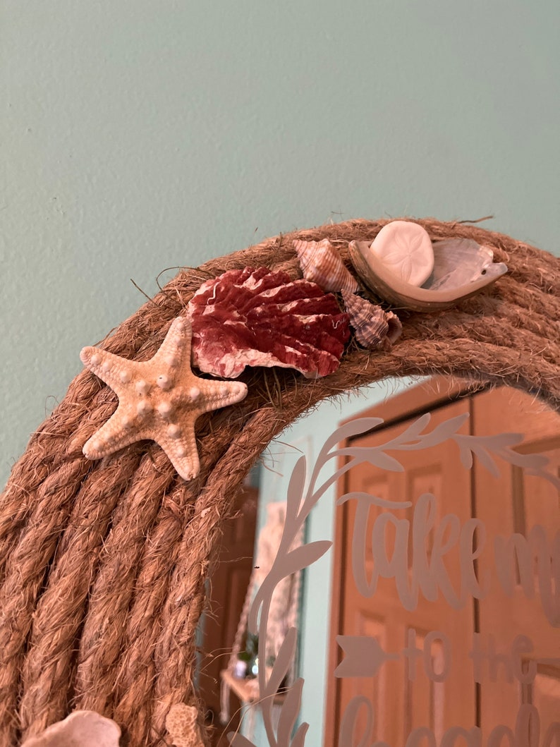 Nautical Theme Seashell and Rope Mirror 2 - Etsy