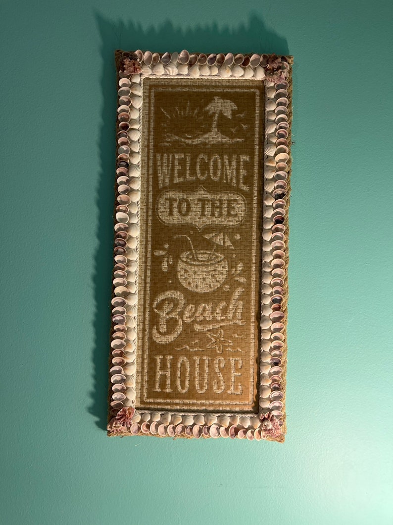 Etched Beach House Welcome Sign #1 Nautical Decor - Etsy
